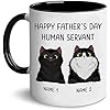 Amazon.com: Good Morning Human Servant Cat Mug, Funny Cat Mug, Custom ...