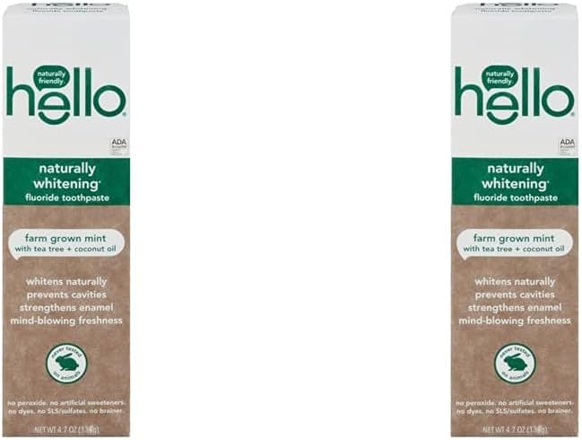 Amazon.com : Hello Oral Care Naturally Whitening Fluoride Toothpaste ...