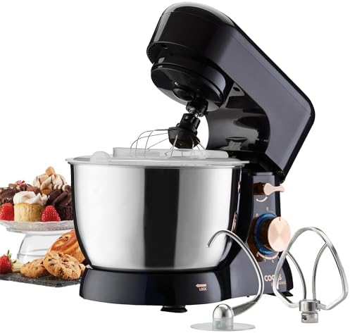 Tower T12033RG 3-in-1 5L Stand Mixer with 6 Speeds and Pulse Setting ...