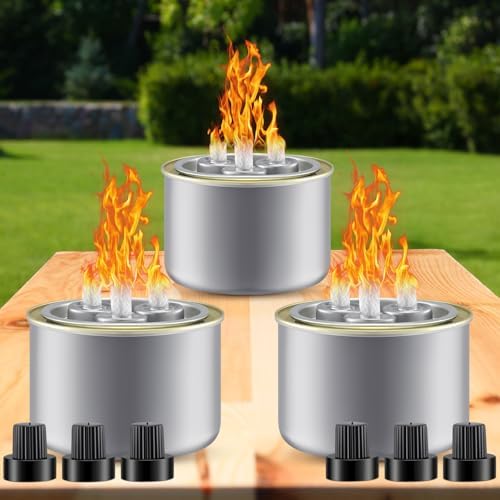 Honeydak 3 Pcs Metal Table Top Torches Citronella Torches for Outside 9 ...