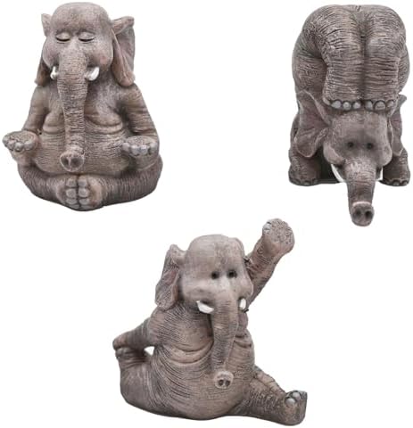 Amazon.com: Pinenjoy 6Pcs Realistic Mini Elephant Figurines Small ...