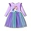 DXTON Children's Girls' Dresses Tulle Dress Princess Unicorn Dress Long ...