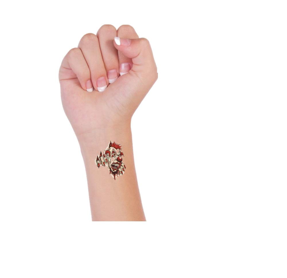 Evil Clown Hand Tattoos