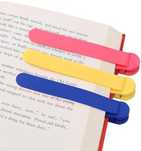 Silicone Bookmarks, Set of 3, Automatic Page Keeper for Reading, Book ...