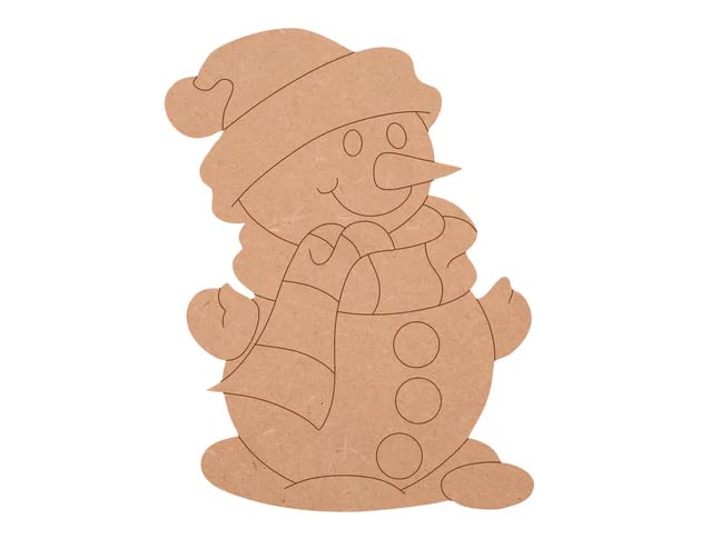 DOTME® Cute Snowman Premarked Wooden MDF Cutout for Crafts Work Home ...