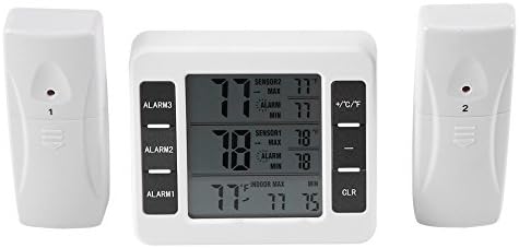 Refrigerator Freezer Thermometer Celsius Display Monitor Sensor Alarm ...