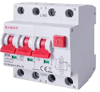 FI/LS Schalter RCBO B16A 30mA Typ A 4-Polig Fehlerstromschutzschalter Leitungsschutzschalter ...