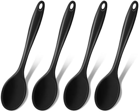 Amazon.com: Boao 4 Pcs Silicone Cooking Spoons Set Silicone Serving ...