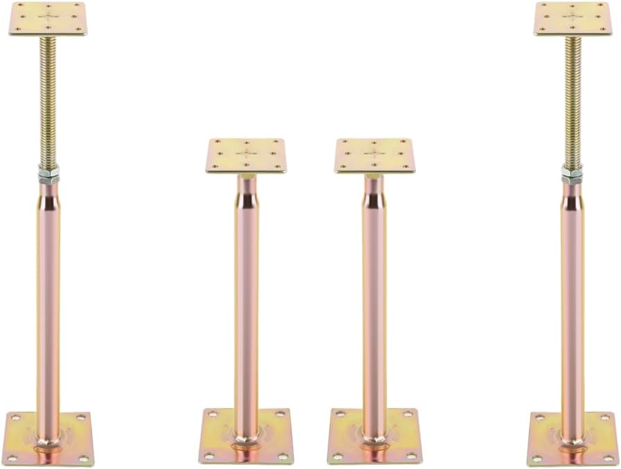 Amazon.com: 4 Pack Adjustable Floor Jack,Mini Screw Jack,Post Floor ...