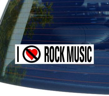 Amazon.com: I Hate Anti ROCK MUSIC - Window Bumper Sticker : Automotive