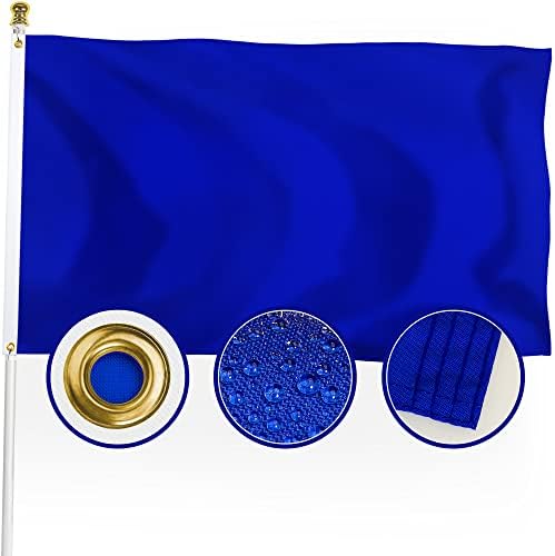 Amazon.com : XIFAN Premium Nylon Solid Blue Flag 3x5 Outdoor, Double ...