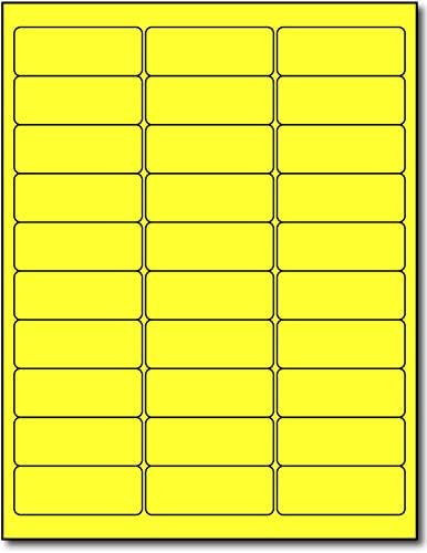 Amazon.com : Fluorescent Address Labels - 1" x 2-5/8" - 30 Per Sheet ...