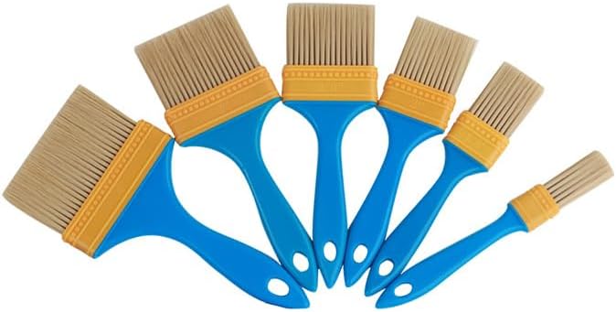 Amazon.co.jp: MINBOOT 多用途刷毛 6サイズセット ハケ はけ ペンキ ハケ 刷毛 塗装 掃除 プラスチックハンドル 変形にくい ペンキ塗り道具 水彩画 デザイン画 水性 ...