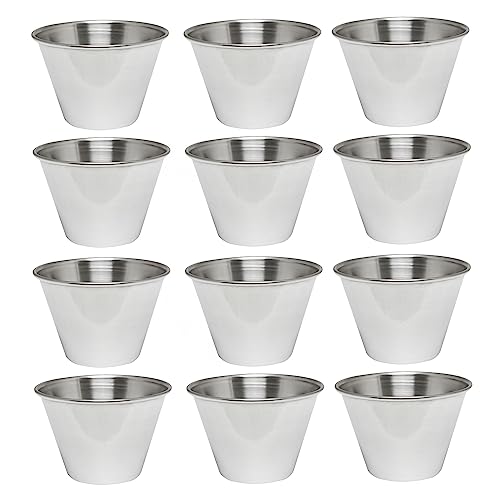 Snapklik.com : Set Of 12 Stainless Steel 4 Oz Condiment Sauce Cups ...