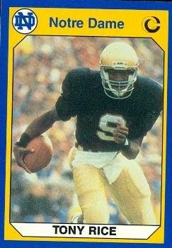 Amazon.com: Tony Rice Football Card (Notre Dame) 1990 Collegiate ...