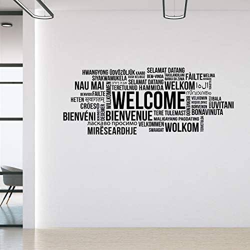 Amazon.com: Welcome Sign Decal Welcome Wall Sticker Welcome in Many ...