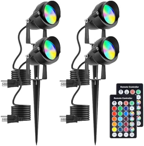 Amazon.com: iCreating LED Spot Lights Outdoor - Color Changing ...