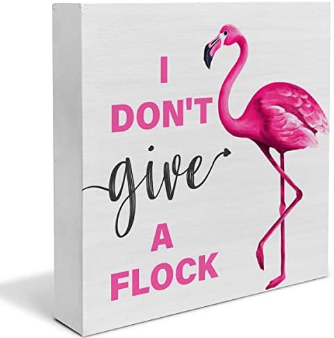 Amazon.com: Country Pink Flamingo Wood Box Sign Decor Desk Sign Summer ...