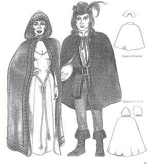 Amazon.com: Easy Renaissance Cape with Collar or Hood Pattern : Arts ...