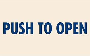 Amazon.com: DJL Marketing P-PUSH-OPEN 1/8" CLEAR ACRYLIC REVERSE ...