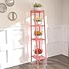Amazon.com: MOFAIN 4 Tier Ladder Shelf - Metal Frame Red Storage ...