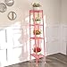 Amazon.com: MOFAIN 4 Tier Ladder Shelf - Metal Frame Red Storage ...