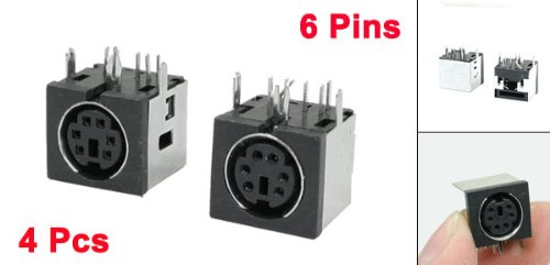 8 Pin Mini DIN PCB Mount Sockets Replacement 5 Pack 5-Pack S-Video 8 ...