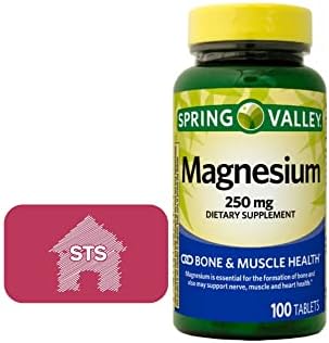 Amazon.com: Spring Valley Magnesium 250 mg, 100 Tablets + STS Home ...