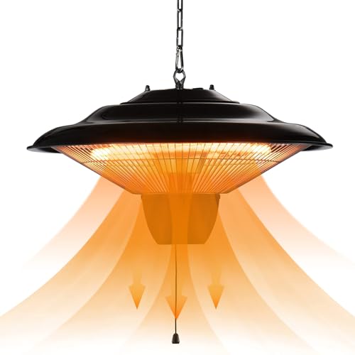 TRUSTECH Hanging Patio Heater, 1500W Infrared Ceiling Heater for ...