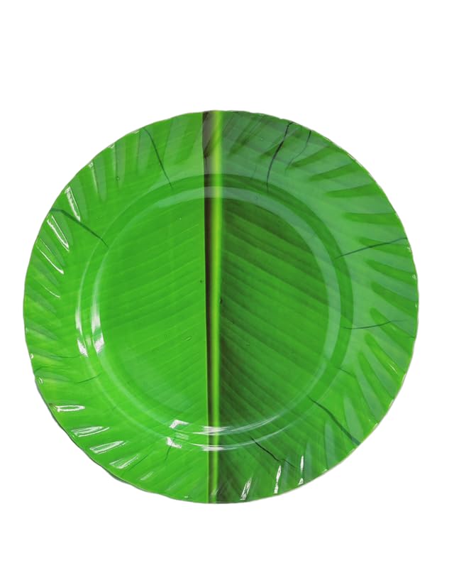 Buy Perfectdine Melamine Crazy Plates | Banana Leaf Design | Round Deep ...