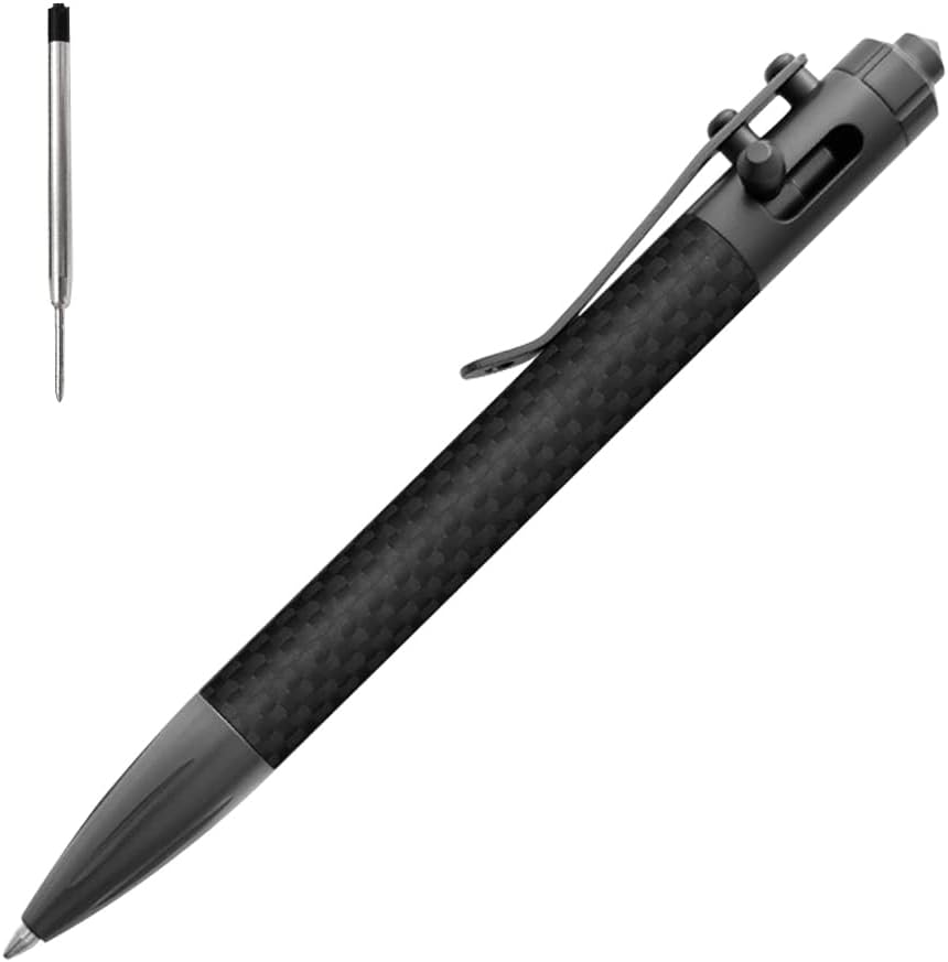 Amazon.com : Cool Hand 4.9'' Carbon Fiber Bolt Action Pen, Ballpoint ...