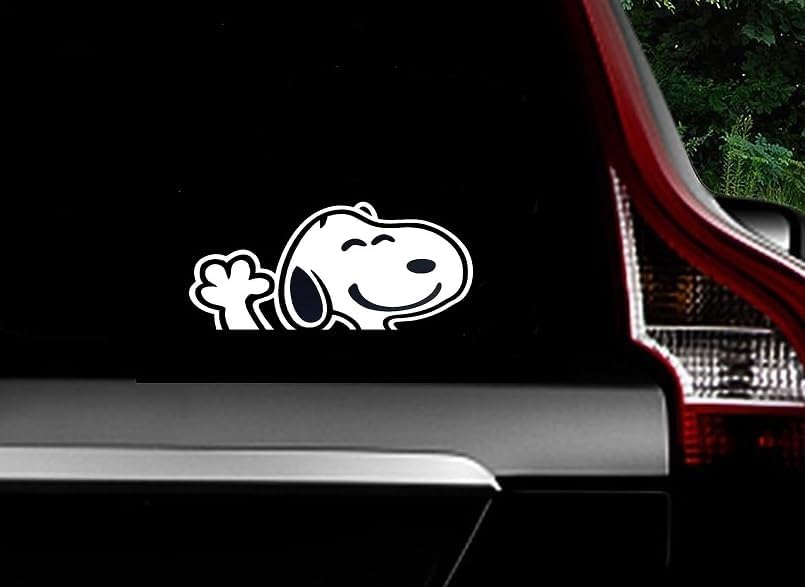 Amazon.com - DW – Snooopy Pilot Color Vinyl Decal Bumper Sticker for ...
