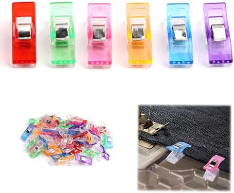 Pince Couture,Lot de 50PCS Clips Pinces en Plastique,Pinces à Tissu ...