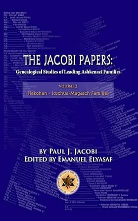 Amazon.com: The Jacobi Papers, Volume 2, Horowitz Family: Genealogical ...
