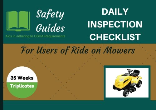 Ride on Mower Daily Inspection Checklist: Daily Inspection Logbook ...
