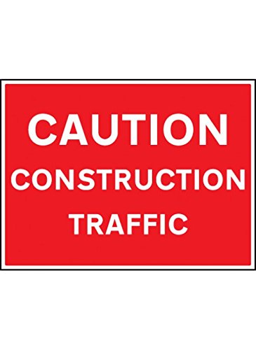 Caledonia Signs 16470Q"Caution Construction Traffic" Sign, Rigid ...
