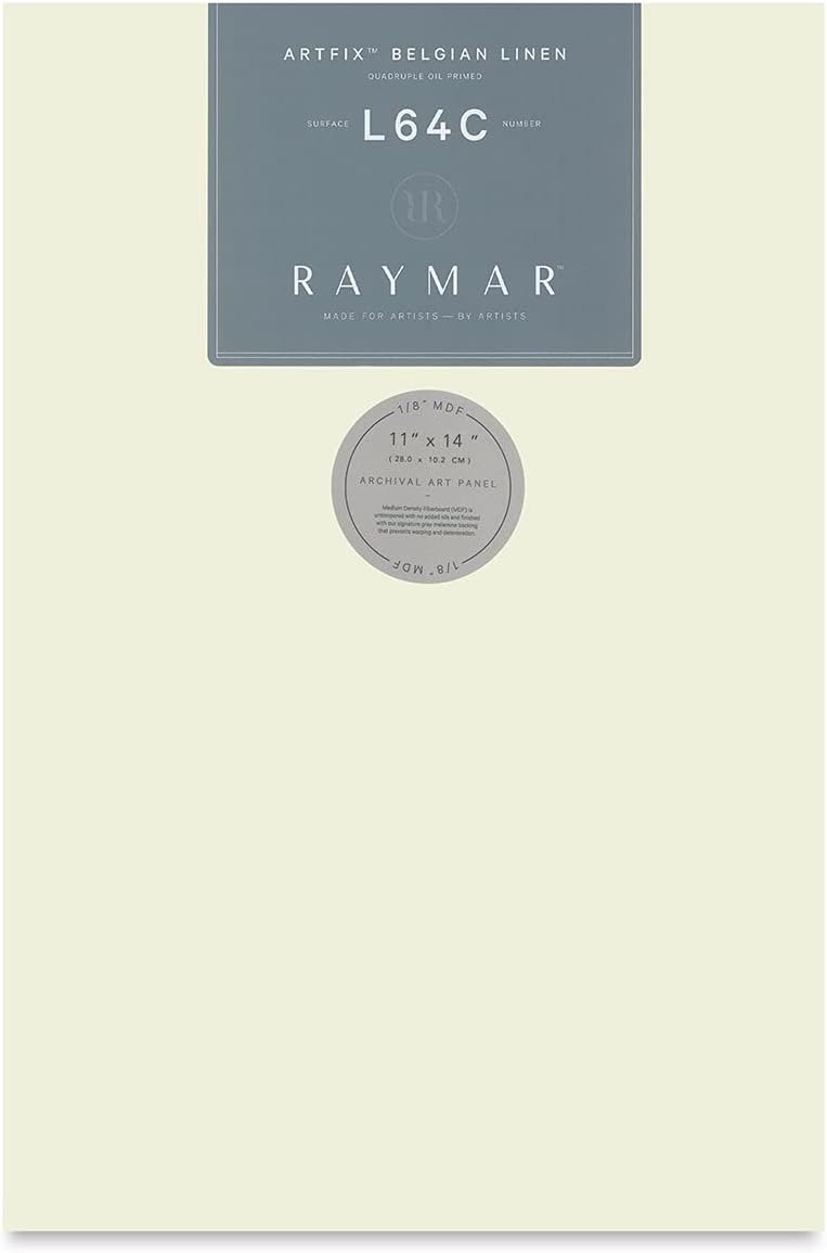 Amazon.com: Artfix Quadruple Oil Primed Linen - 1/8" RayMar Panel - 11 ...