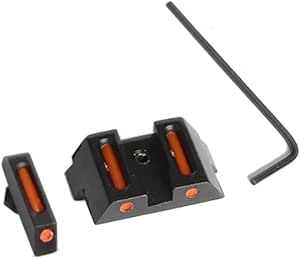 Tactical Front and Rear Iron Fiber Optic Sight, Red Dot Night Sights ...