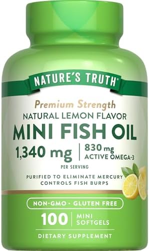 Amazon.com: Nature's Truth Mini Fish Oil Omega 3 | 1340 mg | 100 ...