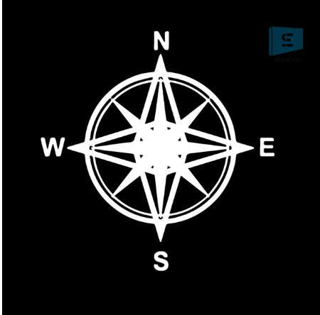 SIGN EVER NSWE Compass Car Stickers Exterior Bonnet Sides Bumper Vinyl ...