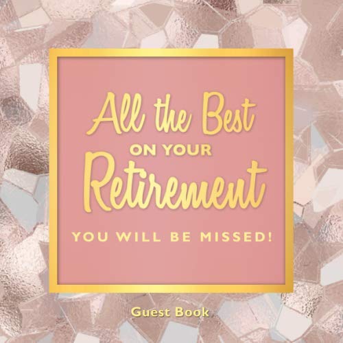 Retirement Farewell Party Guest Book | Rose Gold Luxury Theme: Goodbye ...