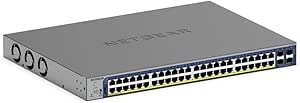 Amazon.com: NETGEAR 52-Port PoE Gigabit/10G Stackable Smart Switch ...