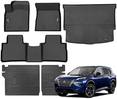 Amazon.com: CreekT for Nissan Rogue Floor Mats 2025 2024 2023 2022 2021, Full Set All Weather ...