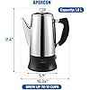 APOXCON 12-Cup Electric Coffee Percolator, CE-Certified Stainless Steel ...
