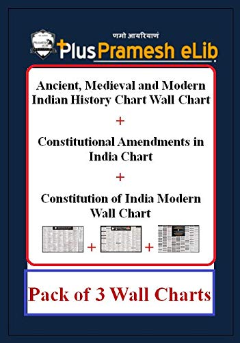 Buy [Pack of 3 Wall Chart] by Pramesh Jain - 1. Indian History Wall Chart | 2. Constitution Of ...