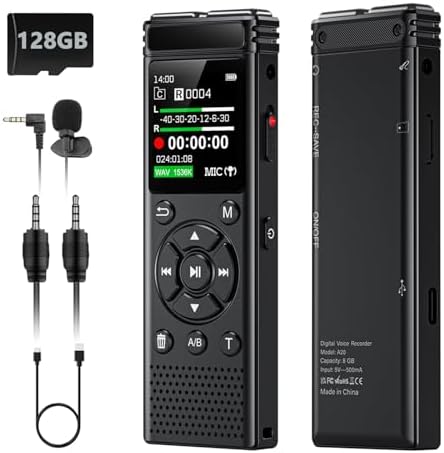 Amazon.com: 96GB Digital Voice Recorder One Click, HD Recording Easy ...