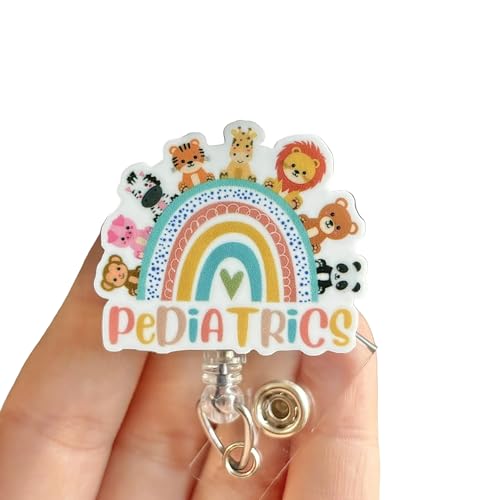 Amazon.com: Pediatrics Badge Reel Cute Badge Holder Badge Clip Nurse ...