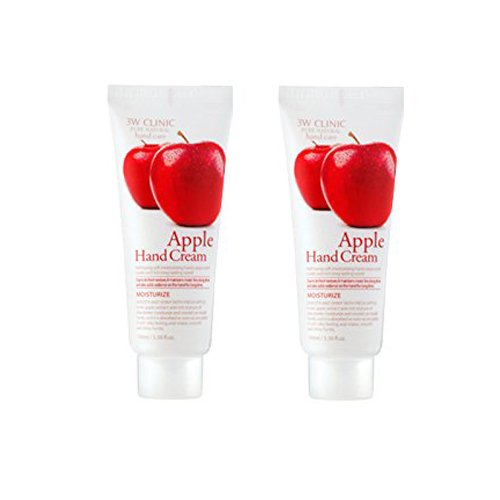 Amazon.com : 3w Clinic Moisturizing Apple Hand Cream 3.38oz 2pcs, All ...