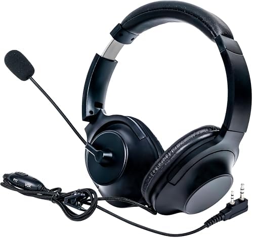 Amazon.com: SAMCOM Over Ear Radio Earpiece with Boom Mic,Walkie Talkie ...