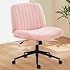 Amazon.com: Pink Criss Cross Chair with Wheels, Vanity Desk Chair with ...